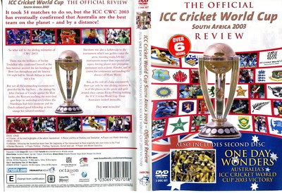 ICC CRICKET WORLD CUP REVIEW CRICKET 2003 (2 DVDs) 270 MINS COLOR (DBL ...