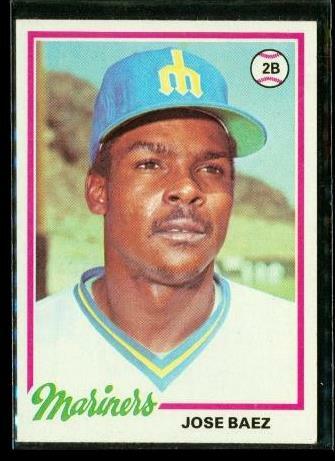 Vintage 1978 TOPPS Baseball Trading Card #311 JOSE BAEZ Seattle ...