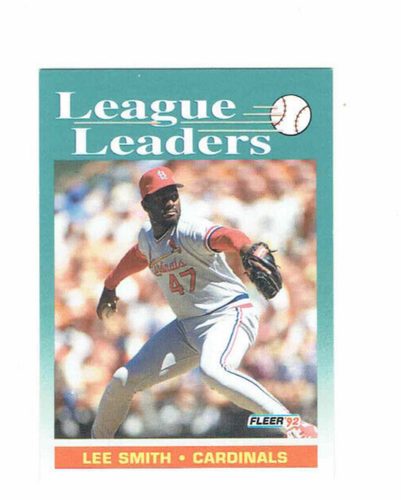 Lee Smith Cardinals Pitcher League Leaders #697 Fleer 1992 #Baseball ...
