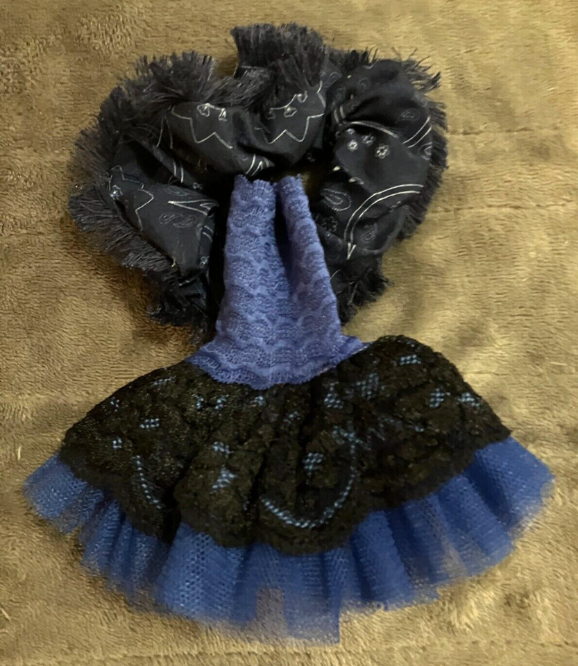 Barbie Doll Outfi - Blue Stretch Dress W/Blue & Red Shrugs W/Black ...