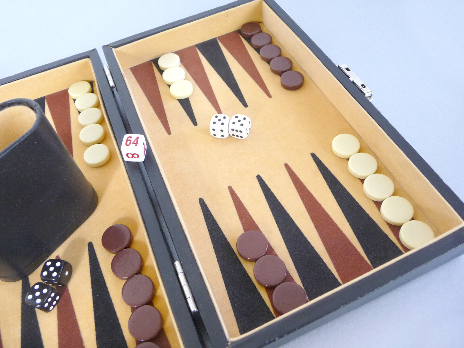 Spare Parts - Backgammon Replacement Acrylic Counters - Ivory/Brown ...