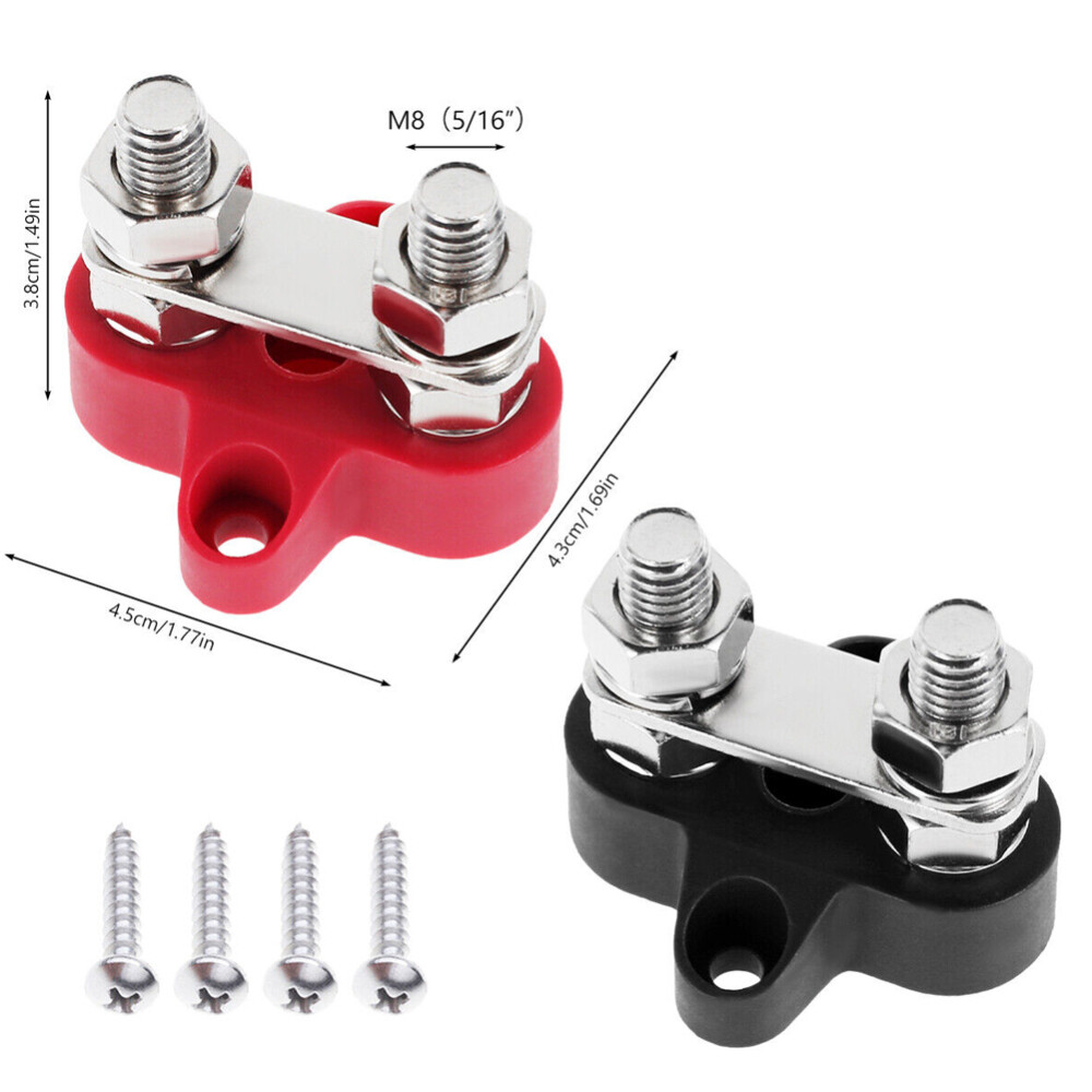M8 Bus Bar Terminal Block Studs RV Battery Terminal Power Distribution ...