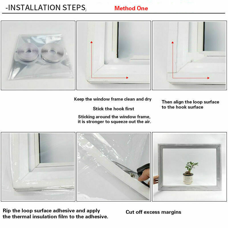 DIY Window Seal Film Self-Adhesive Insulation Stickers Windproof Winter ...
