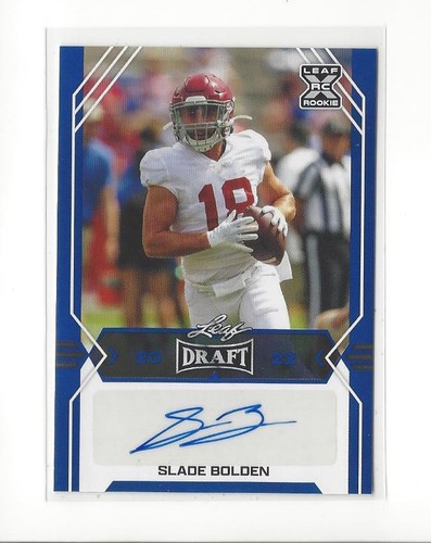 2022 Leaf Draft and Prospects Blue #BASB1 Slade Bolden Rookie AUTOGRAPH ...