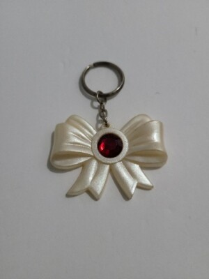 Avon Birthstone Plastic Rhinestone Bow Keychain Red Ruby July I2 | eBay
