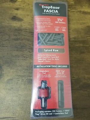 TrapEase Fascia Color Matched Fascia Fastener 100 lin ft - Spiced Rum ...