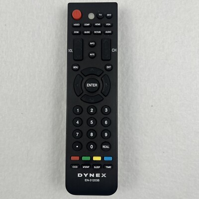 Dynex Remote Control EN-31203B T25 TV Black Tested Genuine OEM | eBay