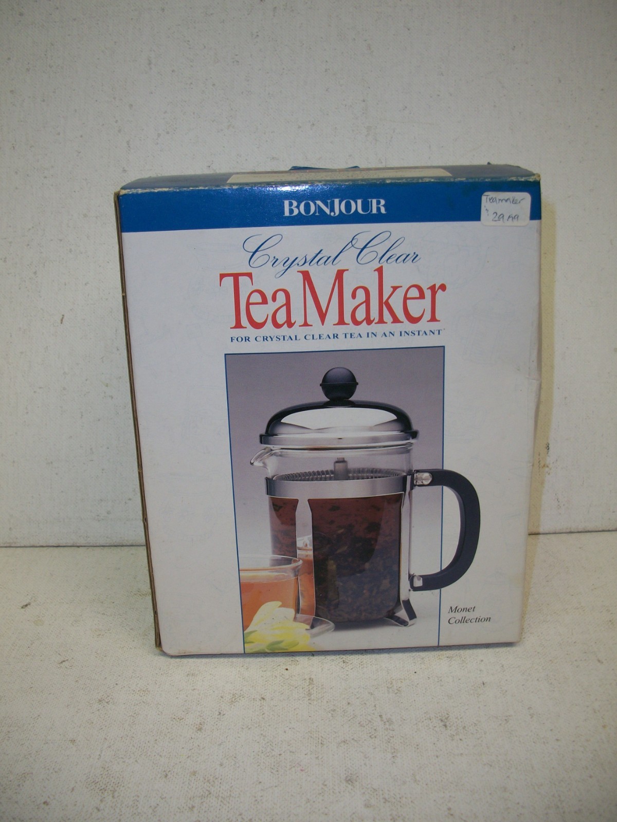 NEW Bonjour Crystal Clear TEA MAKER Tea in an INSTANT Monet Collection ...