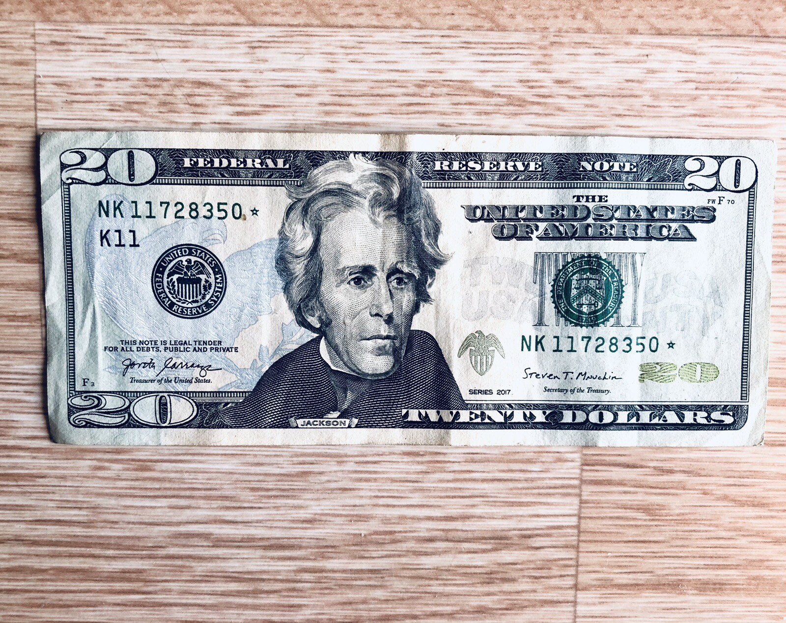 20 Dollar Bill Star Note 2017 NK 11728350* K11 | eBay