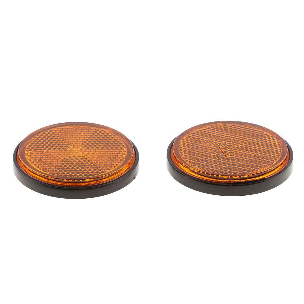 8Pcs Red and Orange Round Reflectors for Motorcycle, Motor Cross, ATV ...