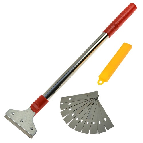 Tapetenschaber Bodenschaber Glasschaber 48cm Metall inkl. 10 ...