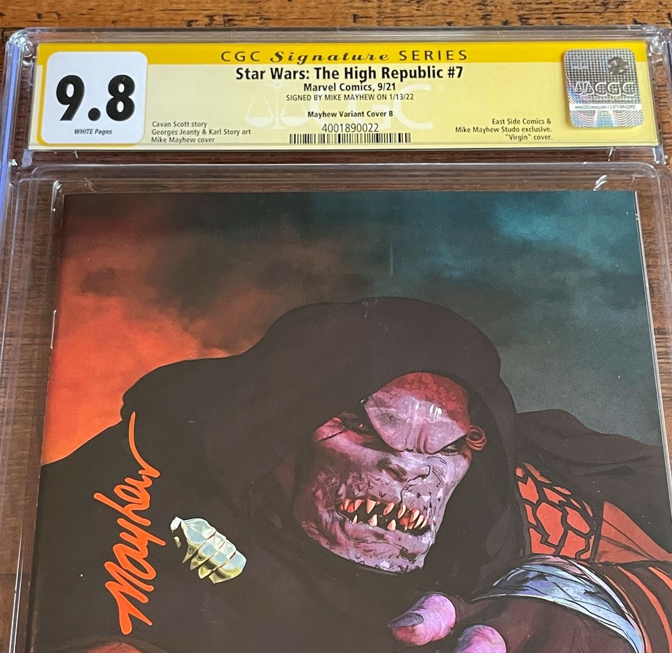 STAR WARS HIGH REPUBLIC 7 CGC SS 9.8 MIKE MAYHEW 1st DARTH KRALL VIRGIN ...