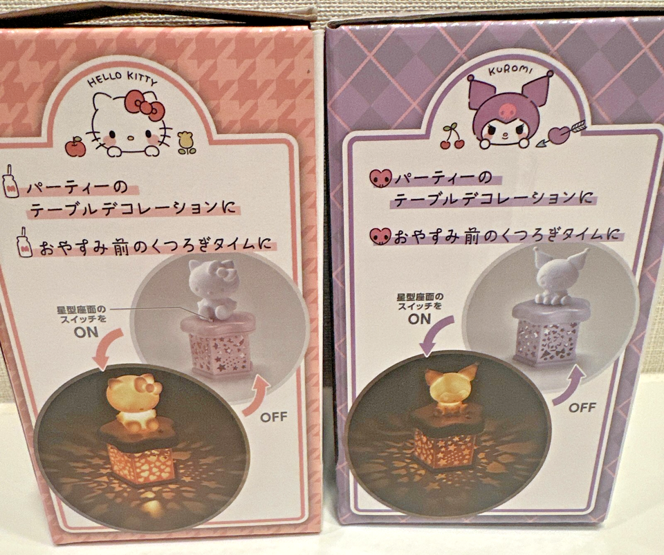 Sanrio Table Lamp set of two (Hello kitty & Kuromi) DAISO LED Lights | eBay