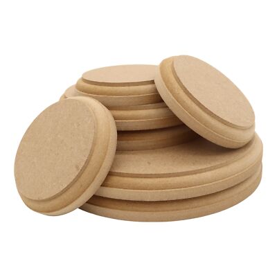 Wooden MDF Circle OVOLO Edge Disk Blanks Craft Shape 10-30cm Pack 1, 2 ...