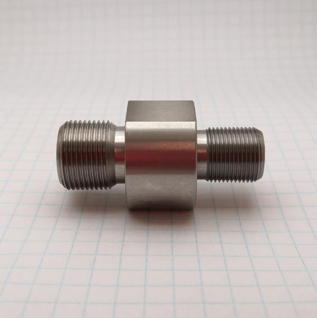 Thread Adapter With MALE 1 2 X 28 UNEF To MALE 5 8x24 UNEF Stainless