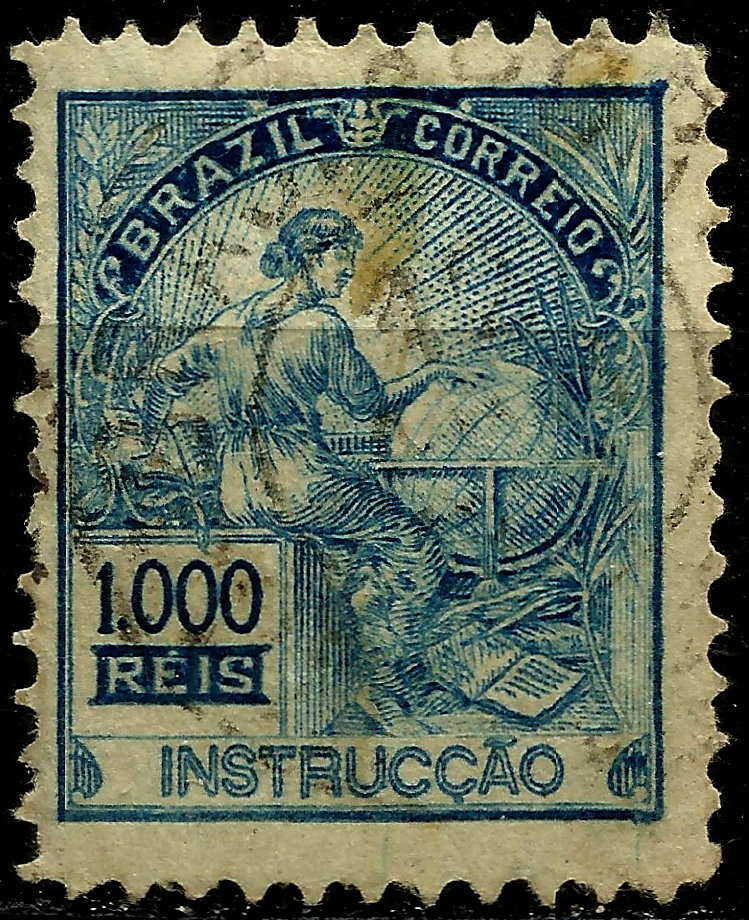 BRAZIL, 1000 REIS, YEAR 1918, INSCRIPTION "BRAZIL", USED, VERY NICE ...