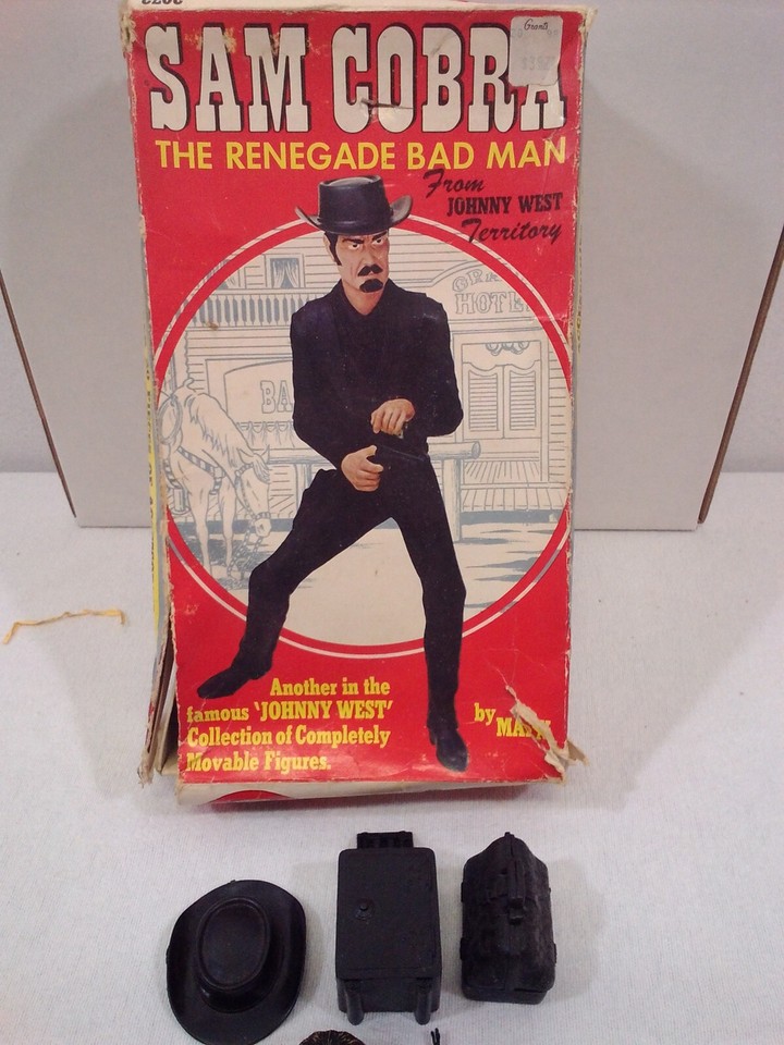 MARX JOHNNY WEST ADVENTURE SAM COBRA WITH EQUIPMENT & BOX-NON QUICK ...