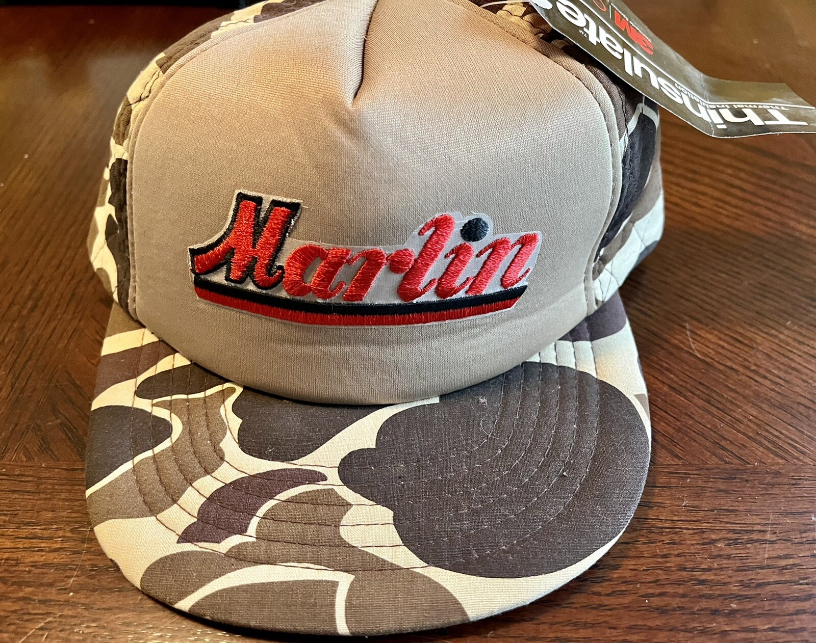 Vintage NOS Marlin Firearms Hat Hunting Camo Lever Action Thinsulate ...