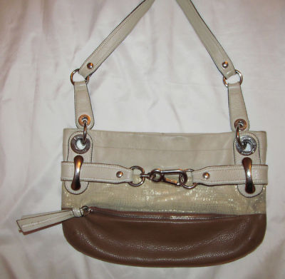 B MAKOWSKY buttery metallic python print patchwork leather shoulder bag *** | eBay