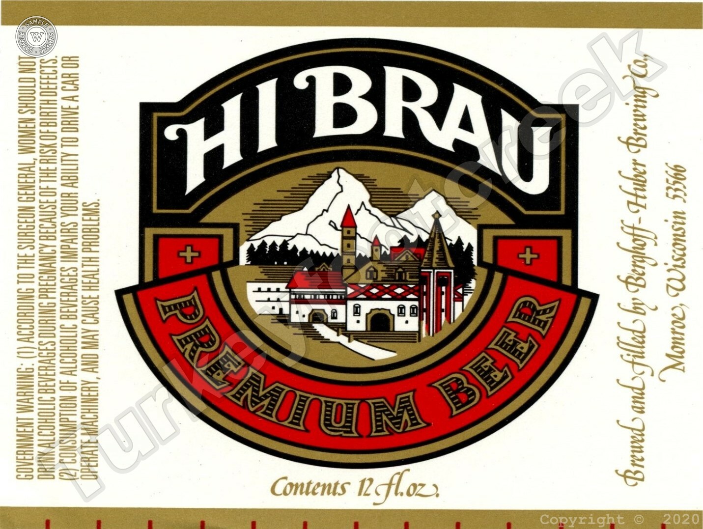 Hi Brau Premium Beer Label 9" x 12" Metal Sign | eBay