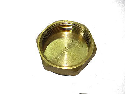 1-1/2 Inch BSP Brass Blanking Cap / Blank Nut - Brass Fitting With ...
