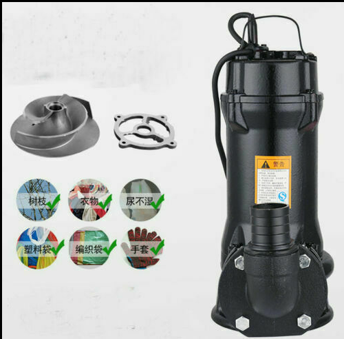 220V 1HP 750W Industrial Sewage Cutter Grinder Cast iron Submersible ...