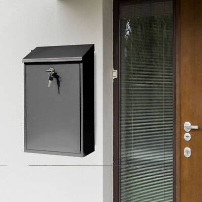 UK Post Box Large Letter Mail box Steel Lockable Outdoor Wall Mounted ...