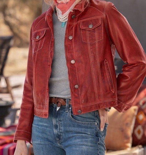 Homestead Dream Chili Pepper Red Leather Jacket. Size XS and XL. New ...