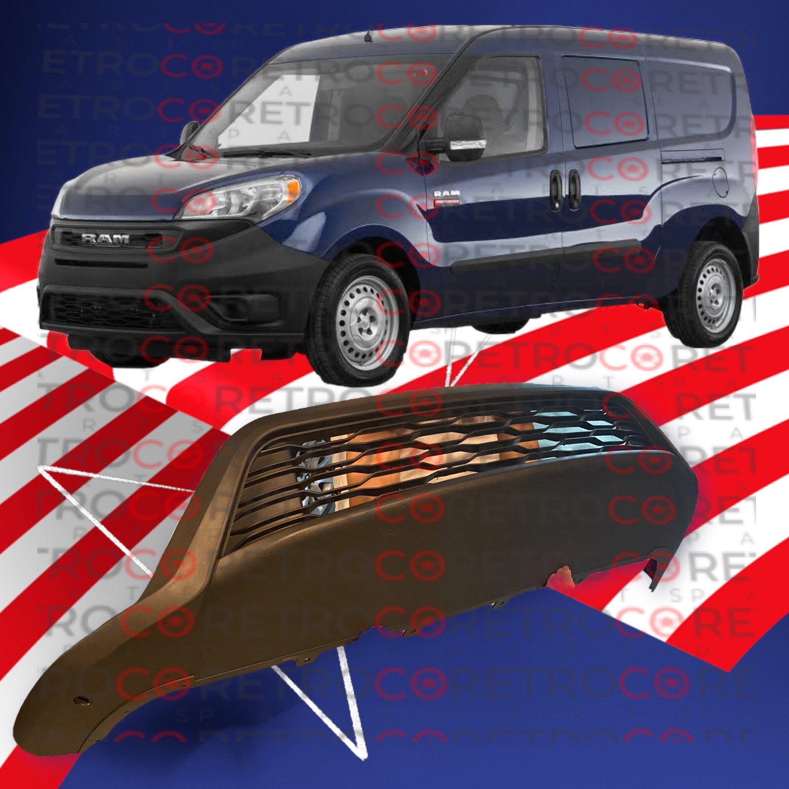 For Ram Dodge ProMaster City - 5yh05lxhaa Front Bumper Lower Fascia ...
