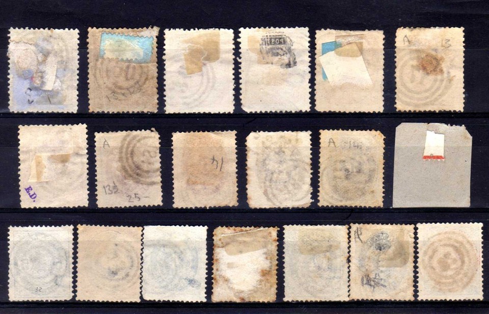 DENMARK POSTMARKS: NUMERALS ON MAINLY 1864-70s SELECTION, 19 STAMPS | eBay