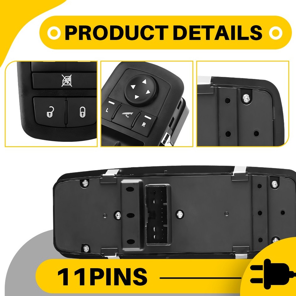 Driver Side Power Window Control Switch For Dodge RAM 1500 2500 3500 19 ...