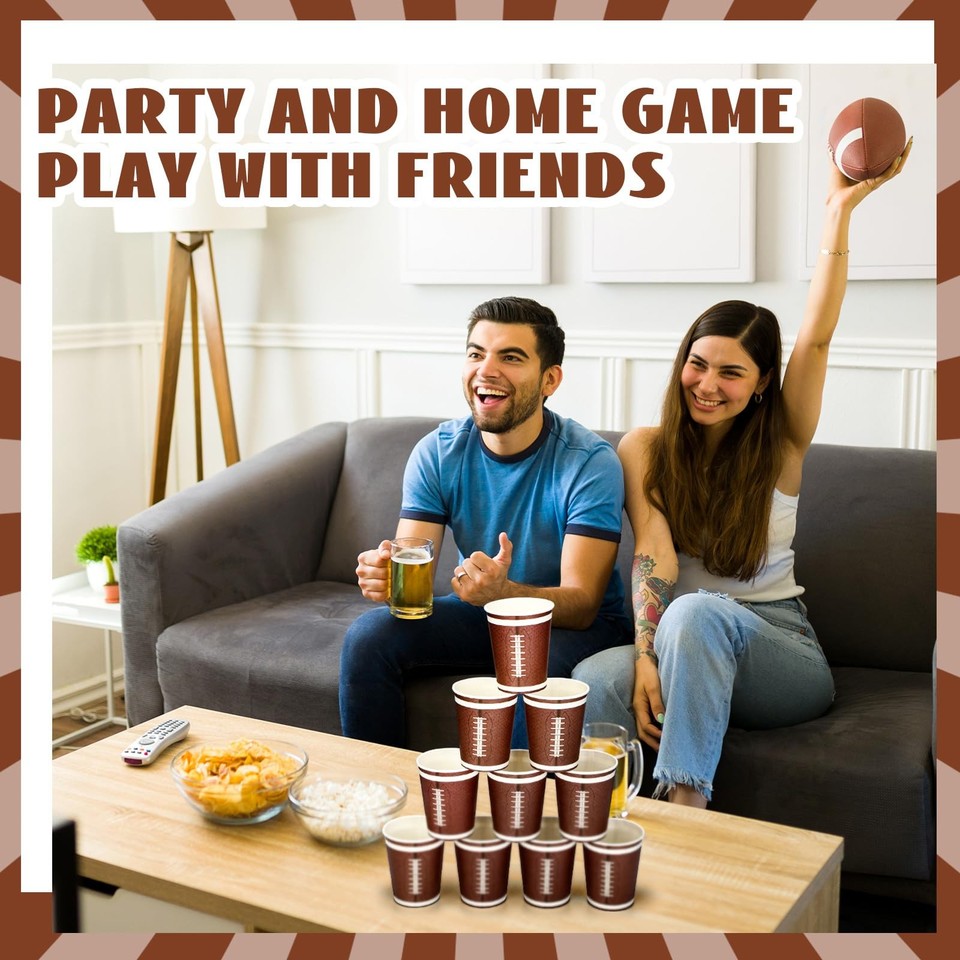 Football Toss Game Slingshot Ball Throwing Stacking Cup Toss Game with ...