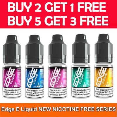 Edge E Liquid Vape Pod E Juice 0mg 50VG 50PG Flavors Zero No Nicotine ...