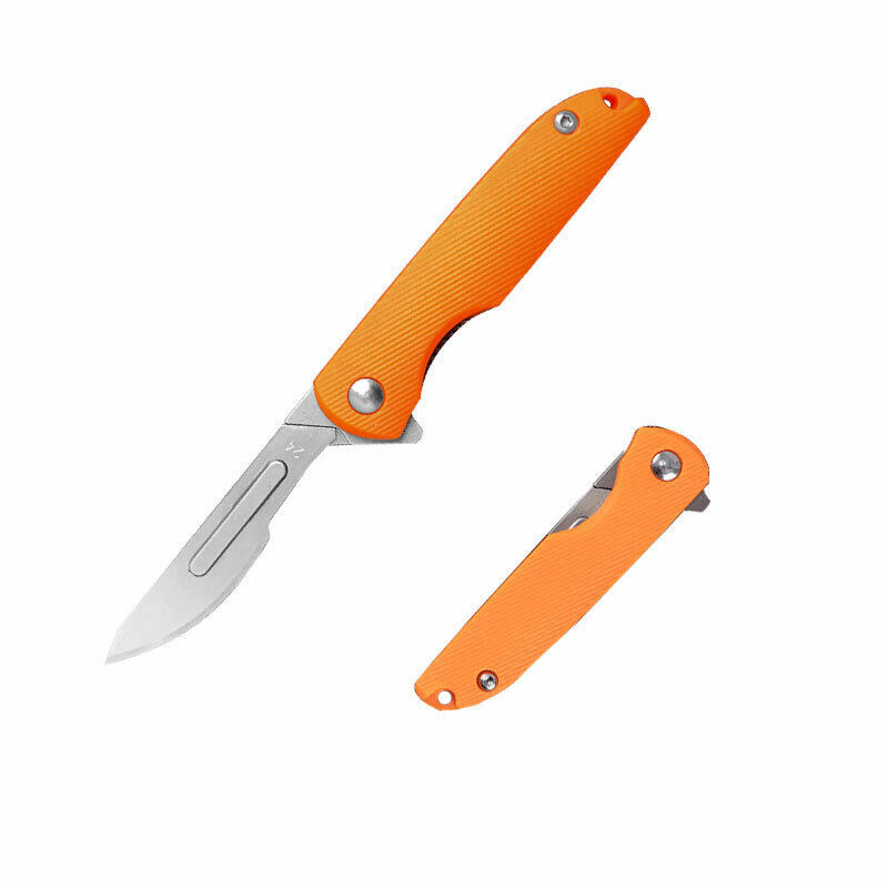 Outdoor Pocket Utility Knife EDC Keychain Scalpel Carve Knife with 10 ...