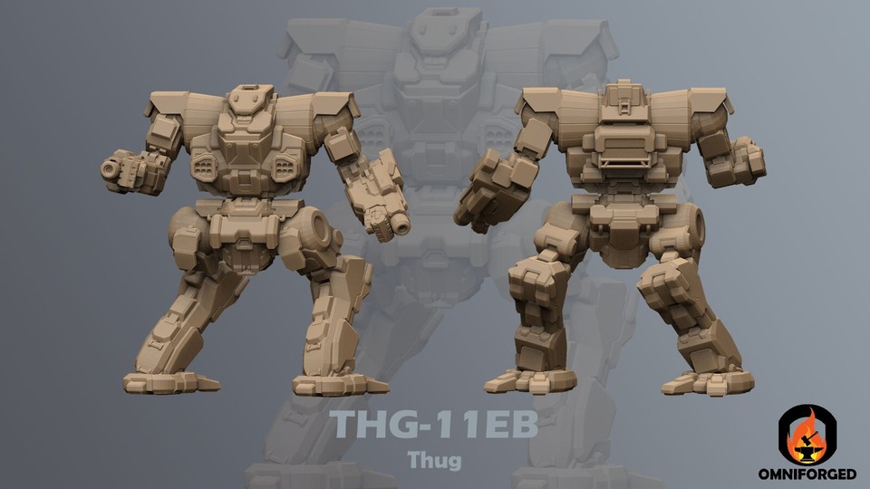 Thug Mini THG-11EB Mech MWO Miniature Compatible with Battletech | eBay