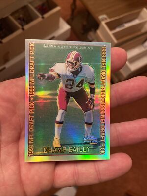 1999 Topps Chrome Champ Bailey Rookie RC Refractor Redskins #160 | eBay