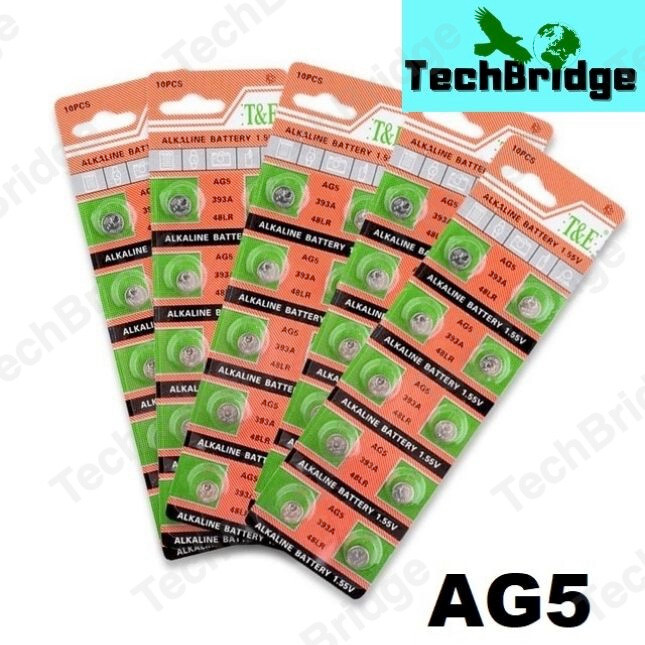 Battery AG5 Alkaline Cell SR754W LR48 LR750 48LR L750 LR754 393 193 2 ...