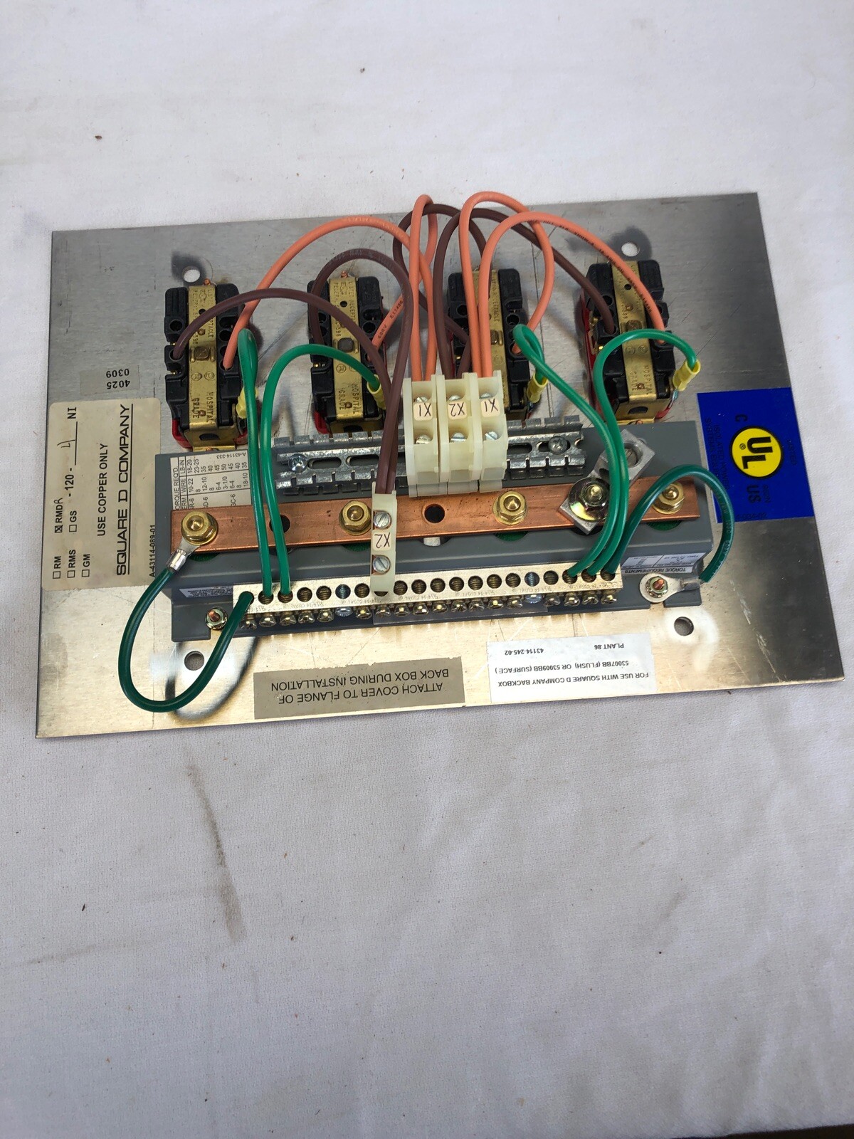 Square D Power Ground Module RMDR-120-4NI | eBay