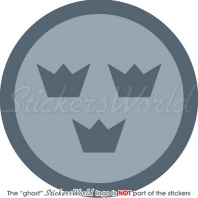 SWEDEN Swedish Air Force Aircraft LowVis Roundel 100mm Vinyl Sticker ...