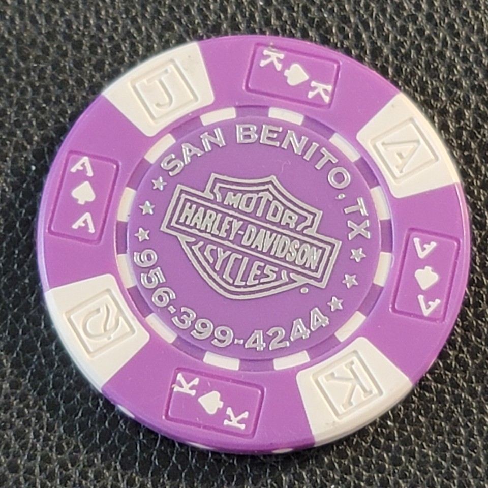 MAD BOAR HD ~ TEXAS (Purple AKQJ) Harley Davidson Poker Chip (CLOSED ...