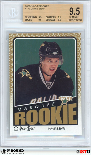 Jamie Benn RC BGS 9.5: 2009-10 O-Pee-Chee Rookie Card Highest Subs ...