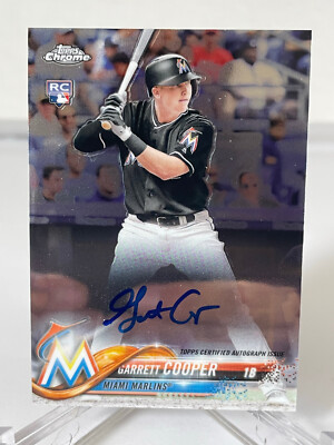 Garrett Cooper 2018 Topps Chrome Rookie RC Autograph RA-GC Miami ...