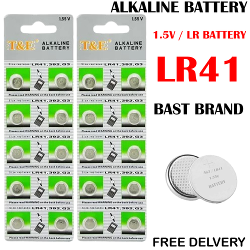 LR41 AG3 SR41 192 392 1.5v ALKALINE BUTTON BATTERY LR41 BUTTON CELL ...