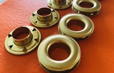 SP7 EYELETS SOLID BRASS + SPUR WASHERS x 10 inc POSTAGE WITH TRACKING ...