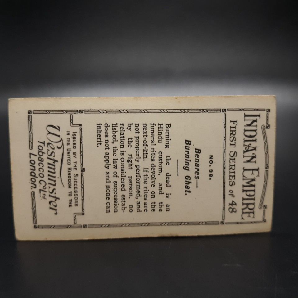 1925 Westminster Indian Empire #38 Benares Burning Ghat Tobacco ...