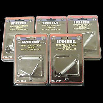 10 Spectre Universal Single Throttle Return Springs w L Bracket Cable Carburetor | eBay