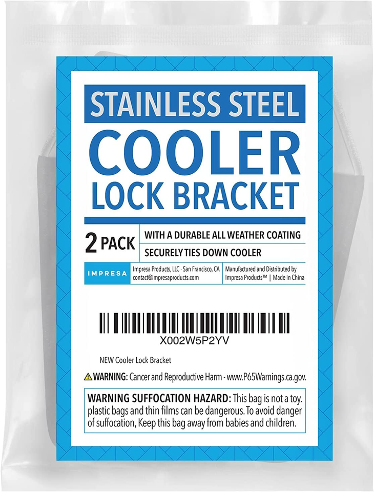 [2 Pack] Cooler Lock Bracket for Yeti and for RTIC Cooler Tie down Kit ...