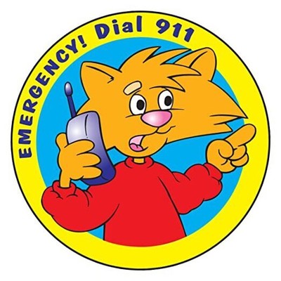 - Safety Stickers - Emergency Dial Call 911 400 Stickers Emergency Dial ...