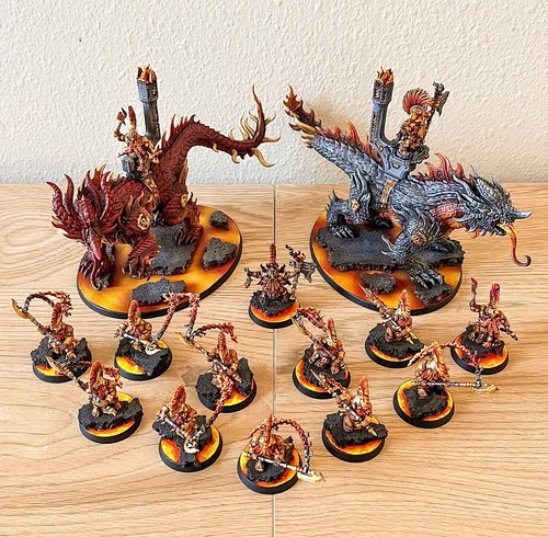 Warhammer Age Of Sigmar - Painted Fyreslayers Army - BoxedUp (322) | eBay