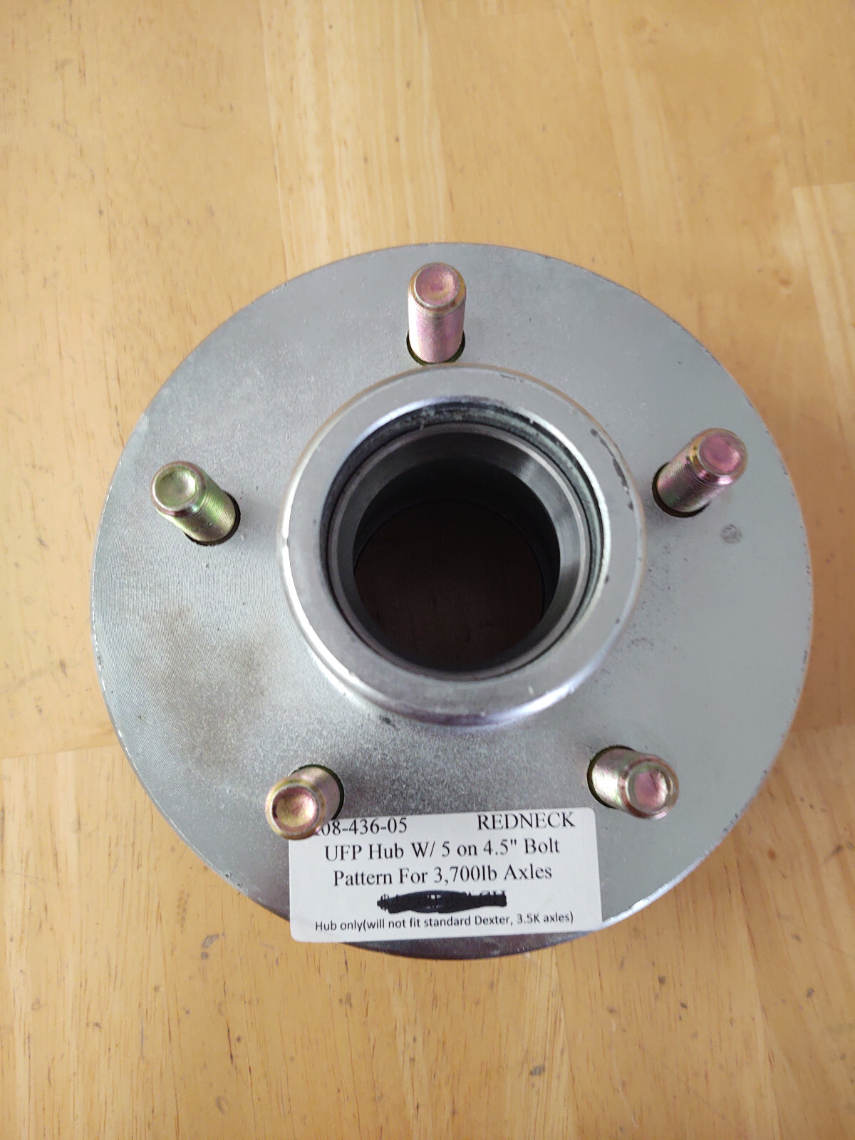 REDNECK UFP HUB W/5 ON 4.5" BOLT PATTERN FOR 3,700LB AXLES K08-436-05 ...